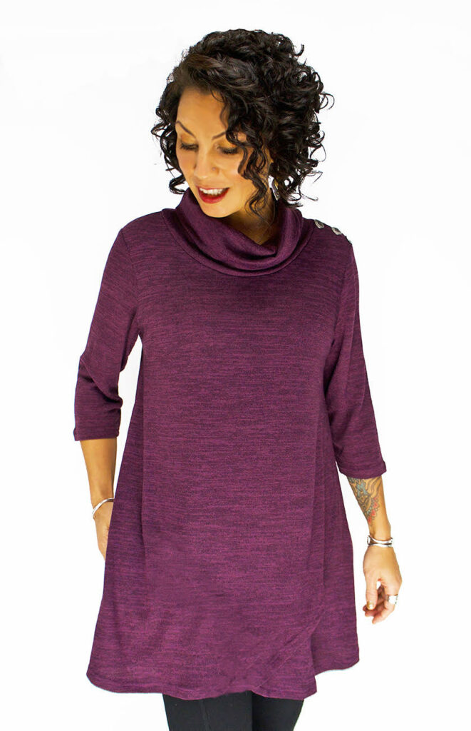 Jillian Sweater Plum | Babs Clothing